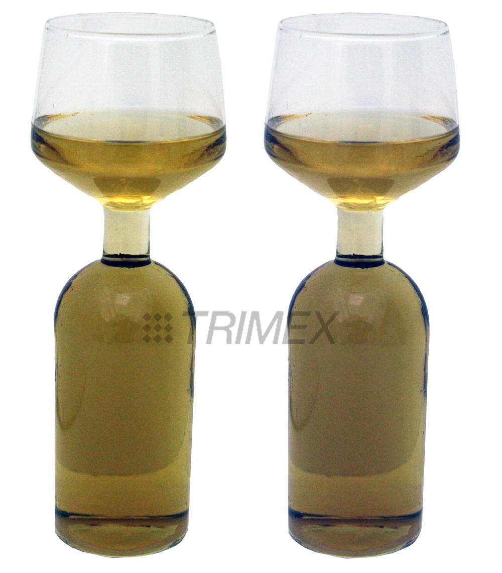 Twin wine glass bottle