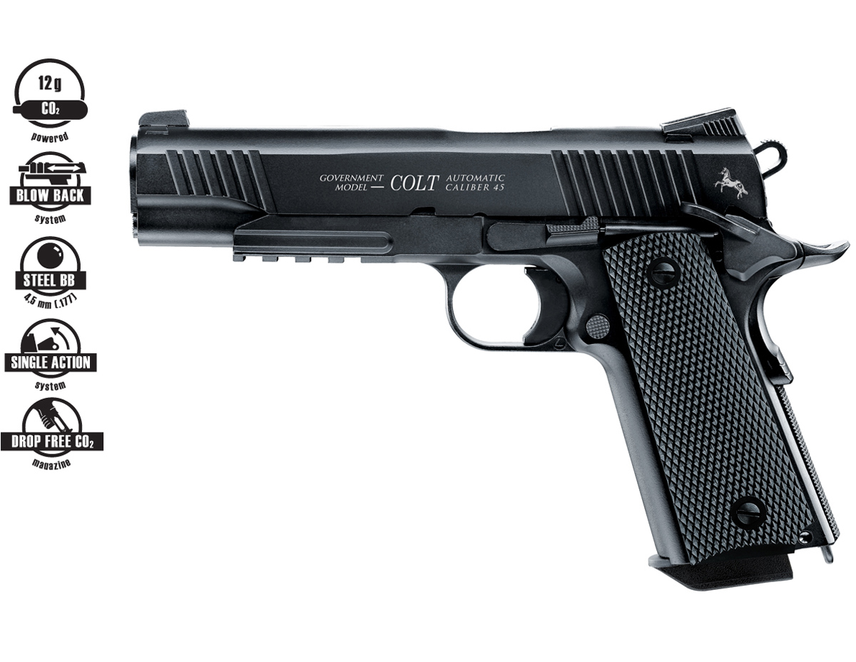 Colt M45 CQBP Black Air Pistol - Trimex Wholesale UK