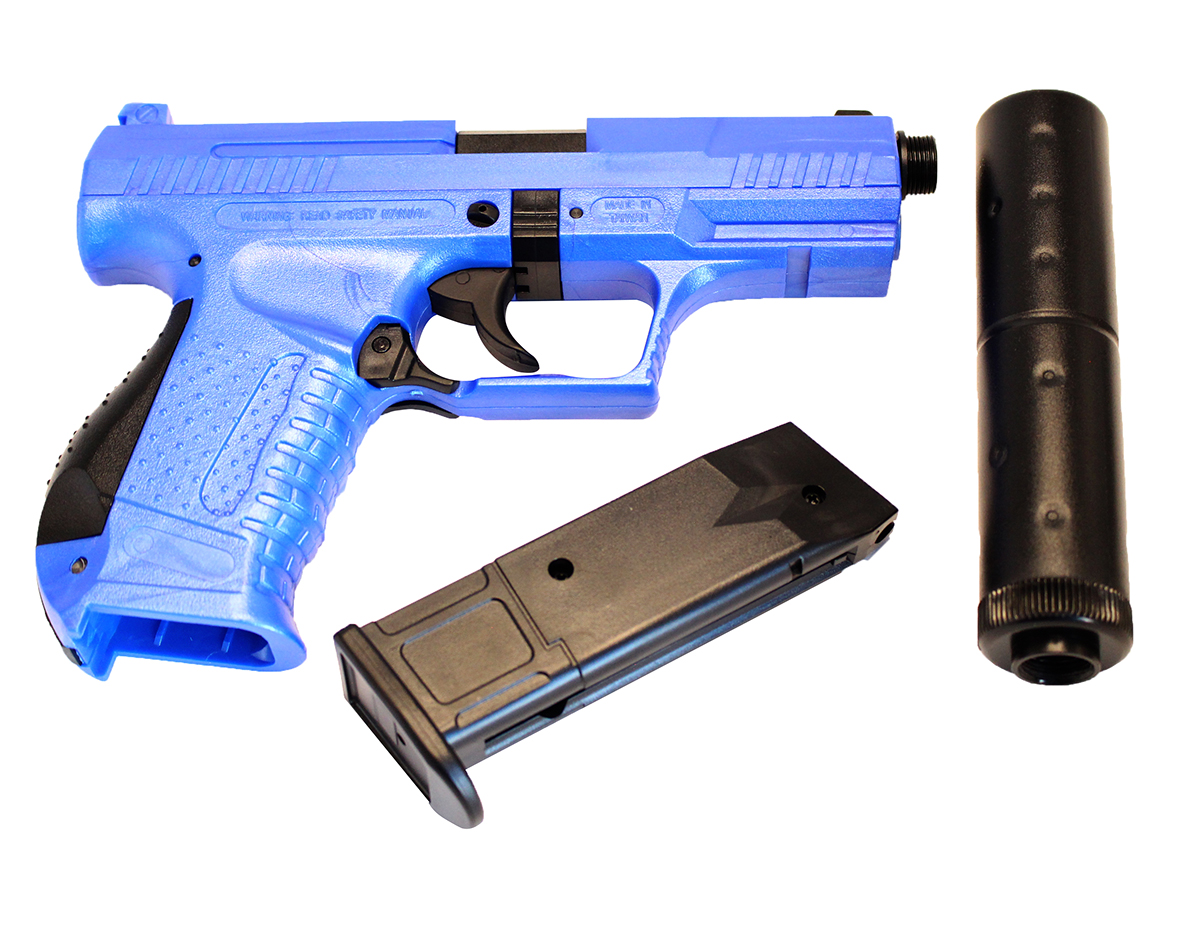 HA124 HFC Airsoft Spring Pistol With Supressor - Two Tone - Trimex ...
