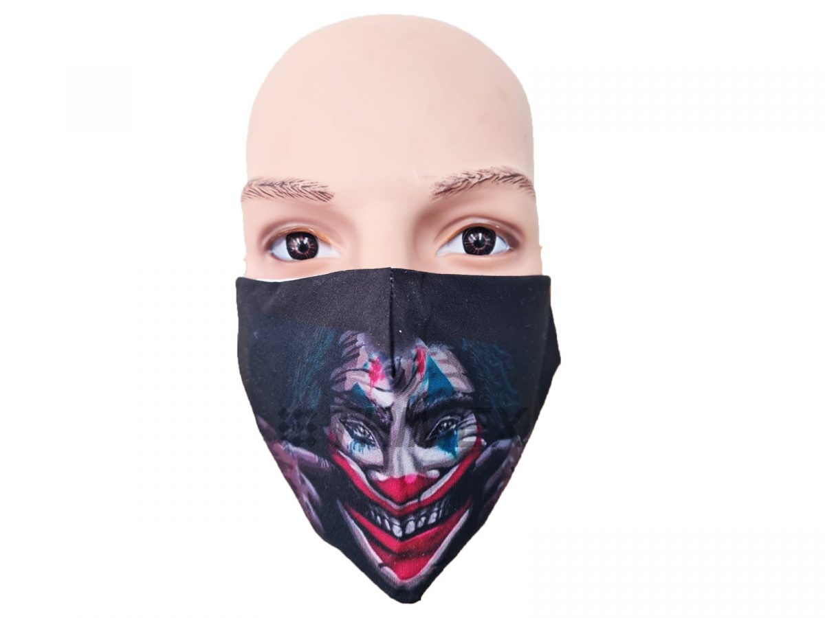 Fashion Textile Clown Mask - Trimex Wholesale UK