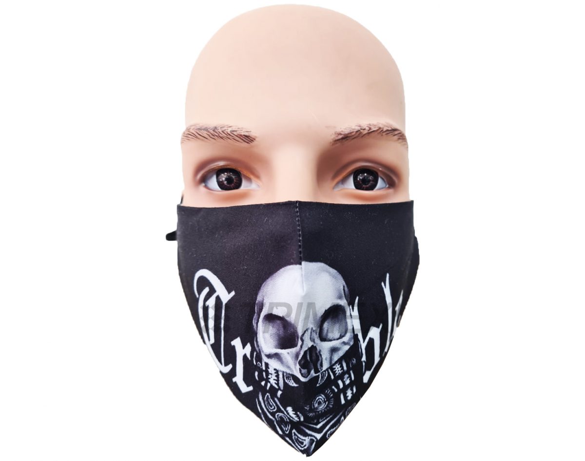 Fashion Textile Trouble Skull Mask - Trimex Wholesale UK