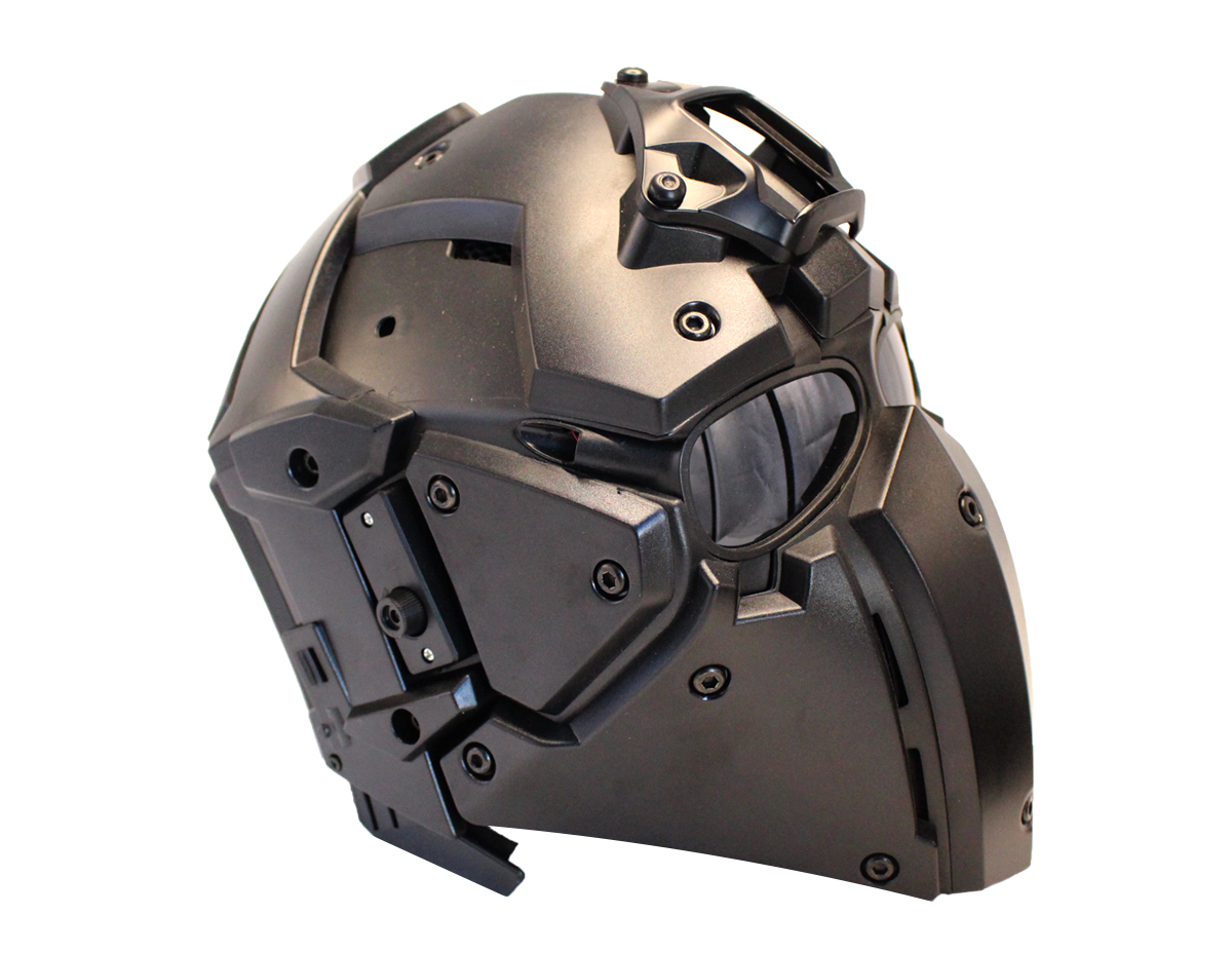 Airsoft Tactical Helmet with NVG Shroud and Transfer Base Black ...