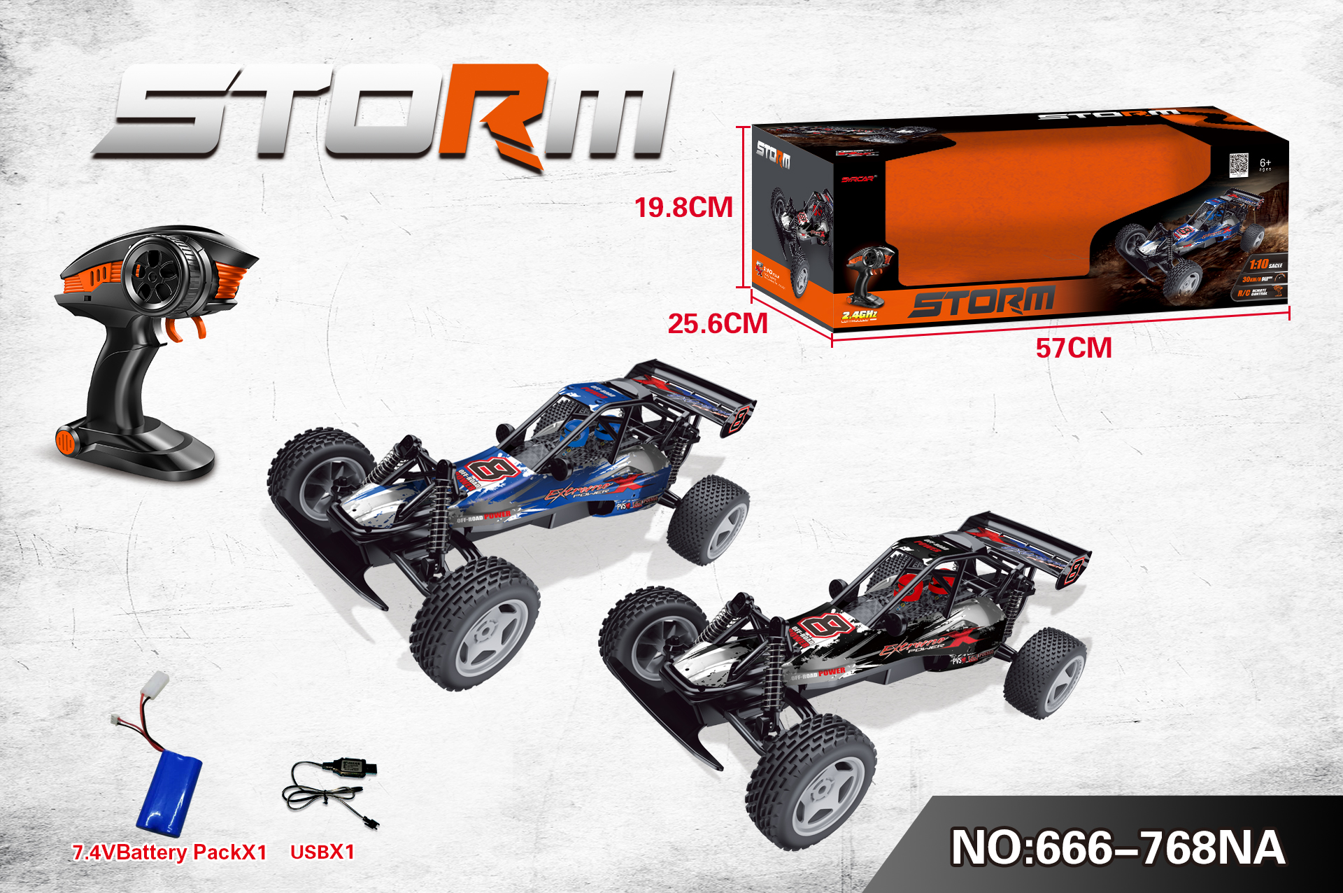 666-768NA 1:10 SCALE RADIO CONTROL STORM BUGGY - Trimex Wholesale UK