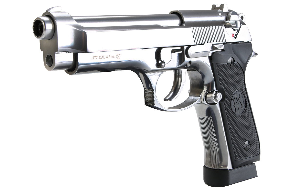 KL 92 Silver 4.5mm CO2 Blowback Air Pistol With Hard Case - Trimex ...