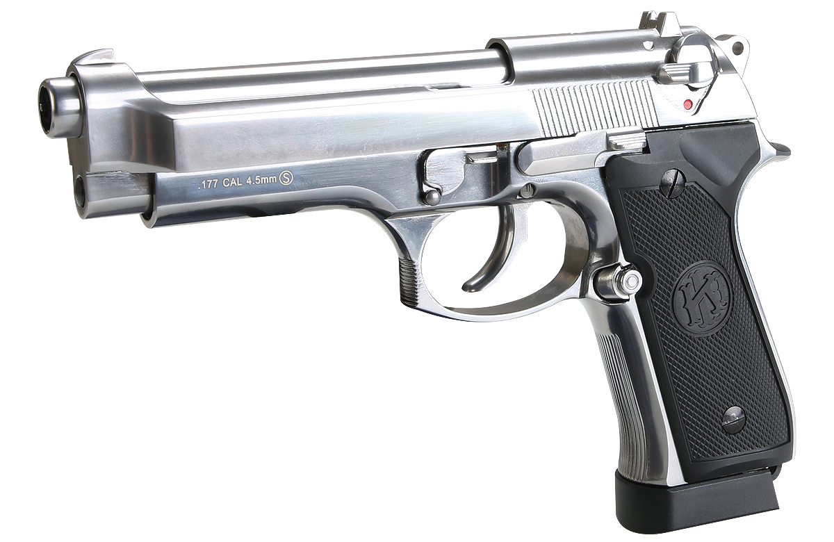 KL 92 Silver 4.5mm CO2 Blowback Air Pistol With Hard Case - Trimex ...
