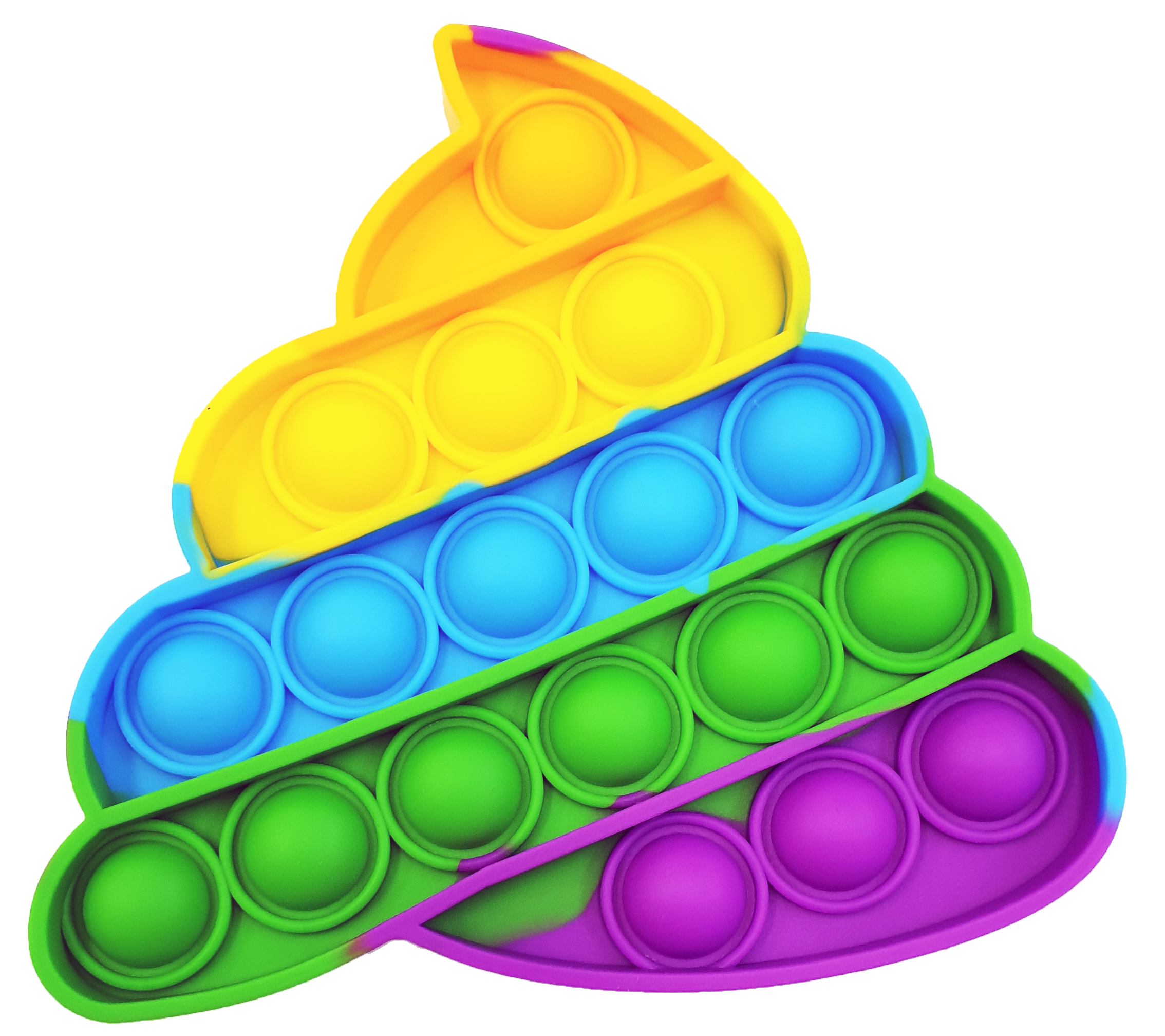 Poop Rainbow BUBBLE POPPING SENSORY DE-STRESS TOY - Trimex Wholesale UK