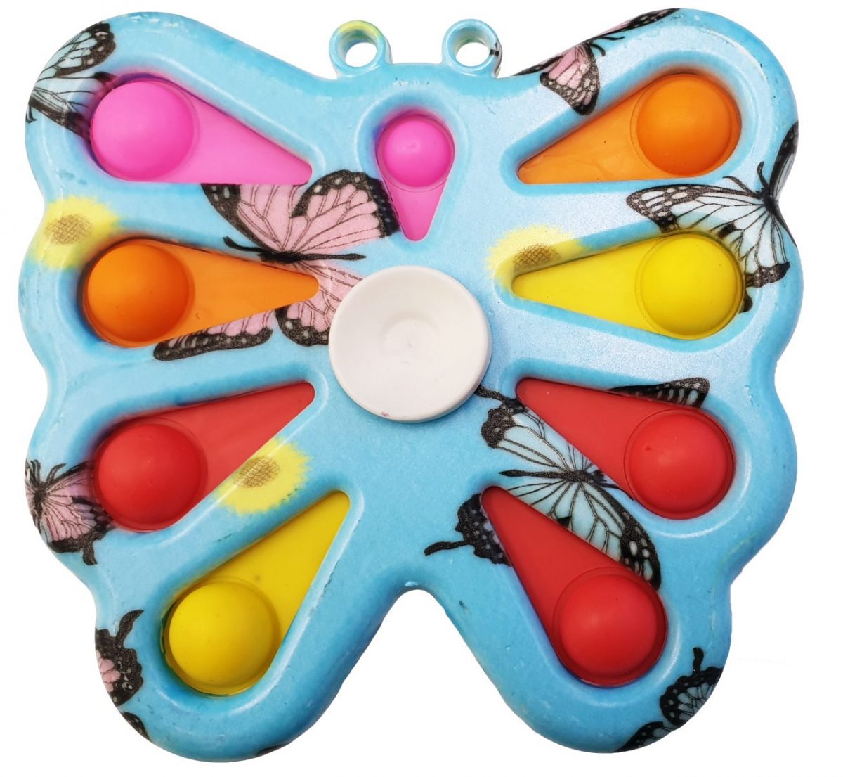 BUTTERFLY BUBBLE POPPING SIMPLE DIMPLE FIDGET SPINNER - Trimex Wholesale UK