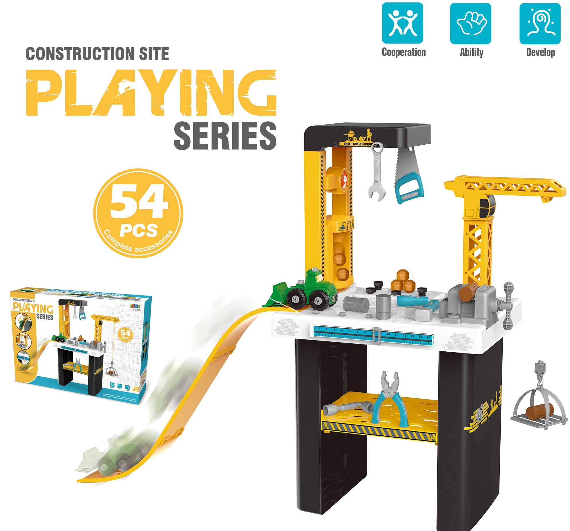 8027 CONSTUCTION SITE PLAYING SET - Trimex Wholesale UK