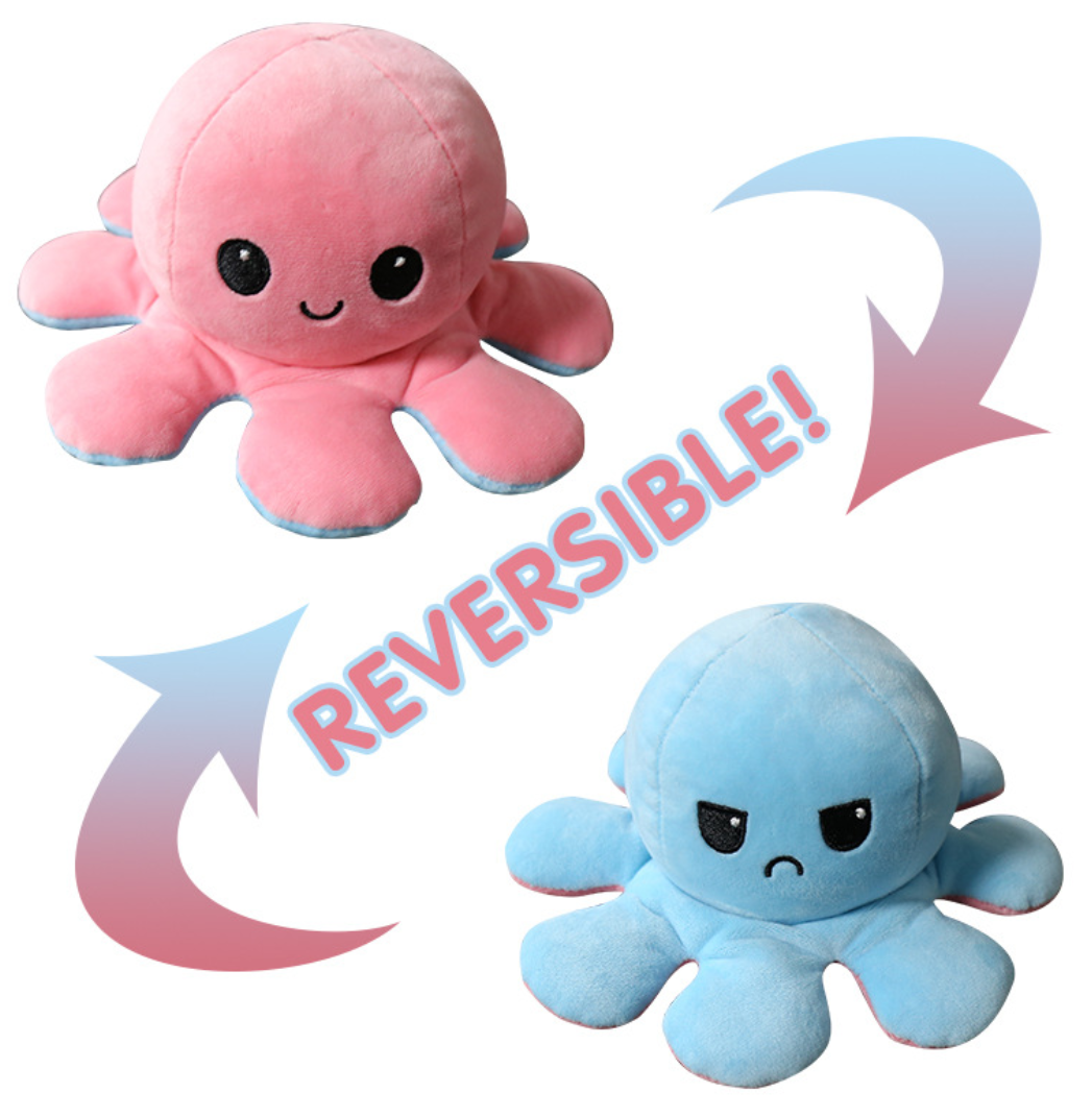 NA01 80CM GIANT REVERSIBLE OCTOPUS MOODEES TOY - Trimex Wholesale UK