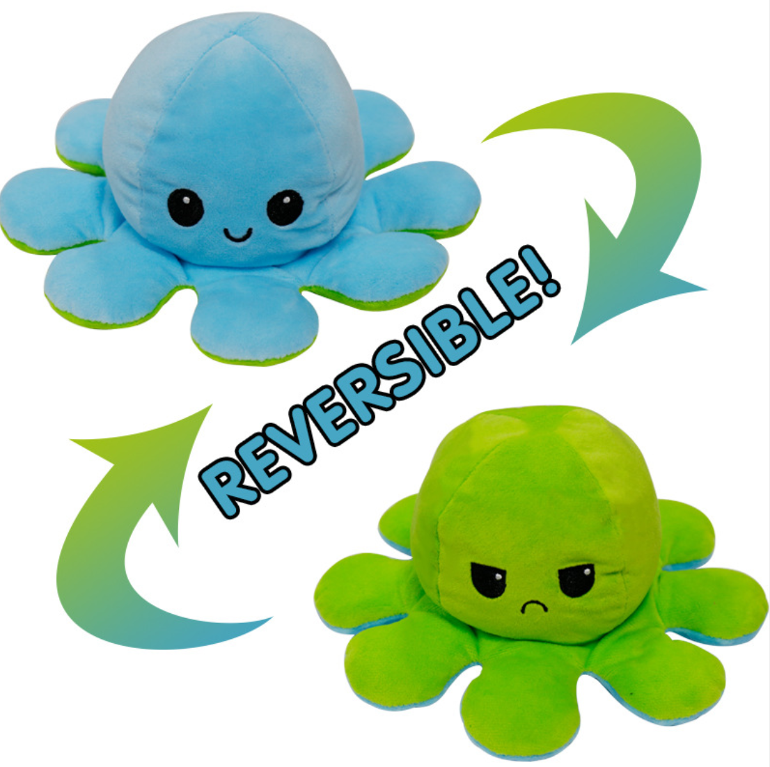 NA01 50CM REVERSIBLE OCTOPUS MOODEES TOY - Trimex Wholesale UK