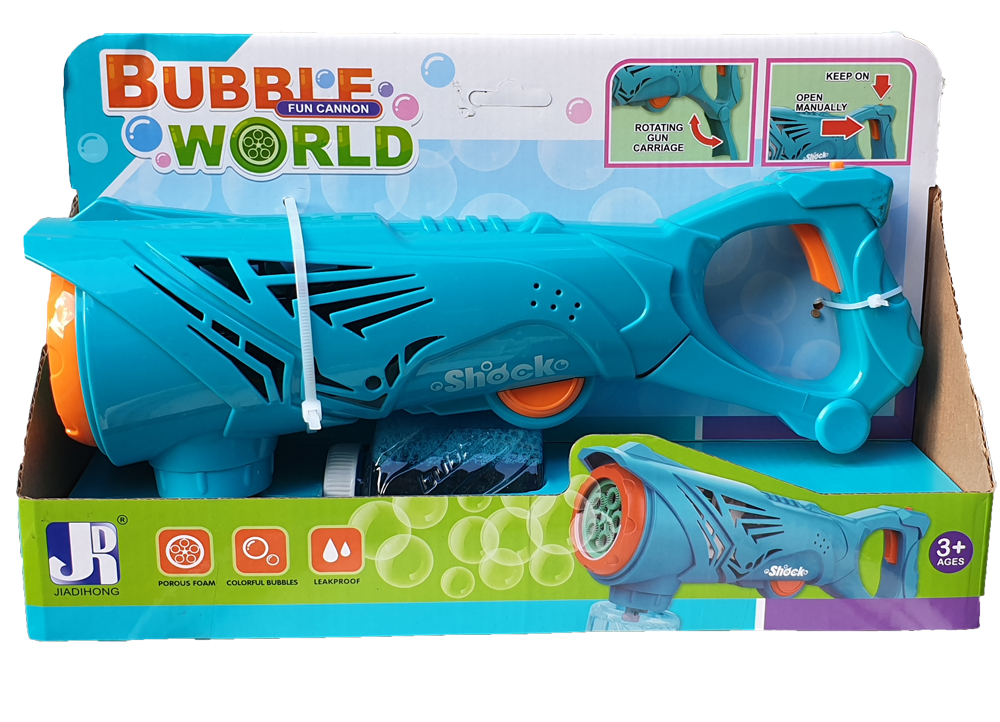 P81158 Battery Operated Fun Cannon Bubble Gun - Trimex Wholesale UK