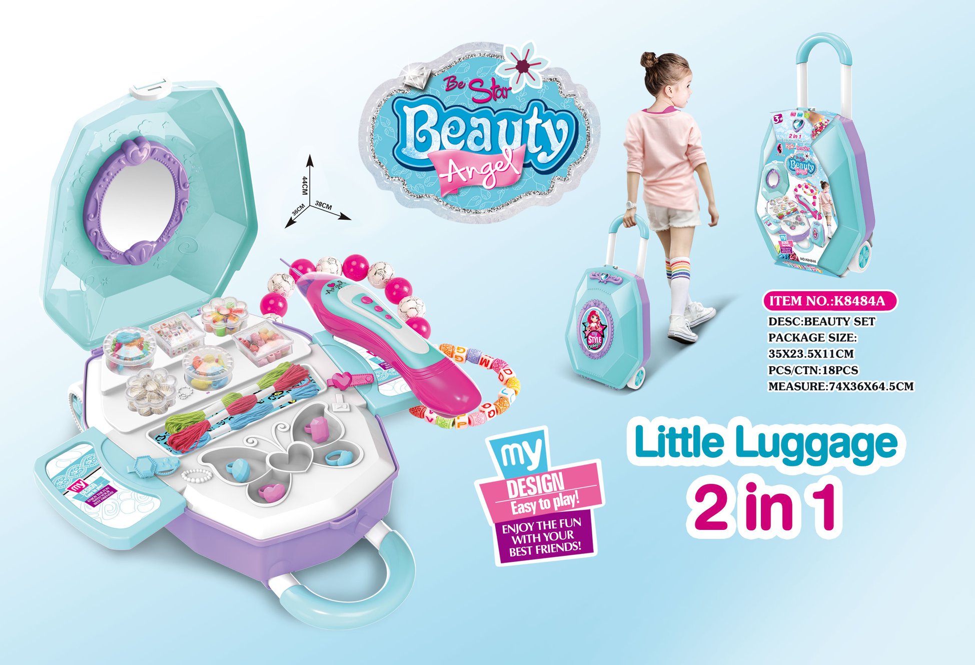 K8484A 2 IN 1 BEAUTY PLAY SET - Trimex Wholesale UK