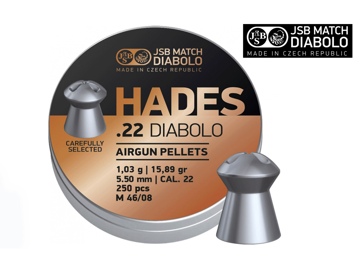 Diabolo Hades .22 Airgun Pellets 500 - Trimex Wholesale UK