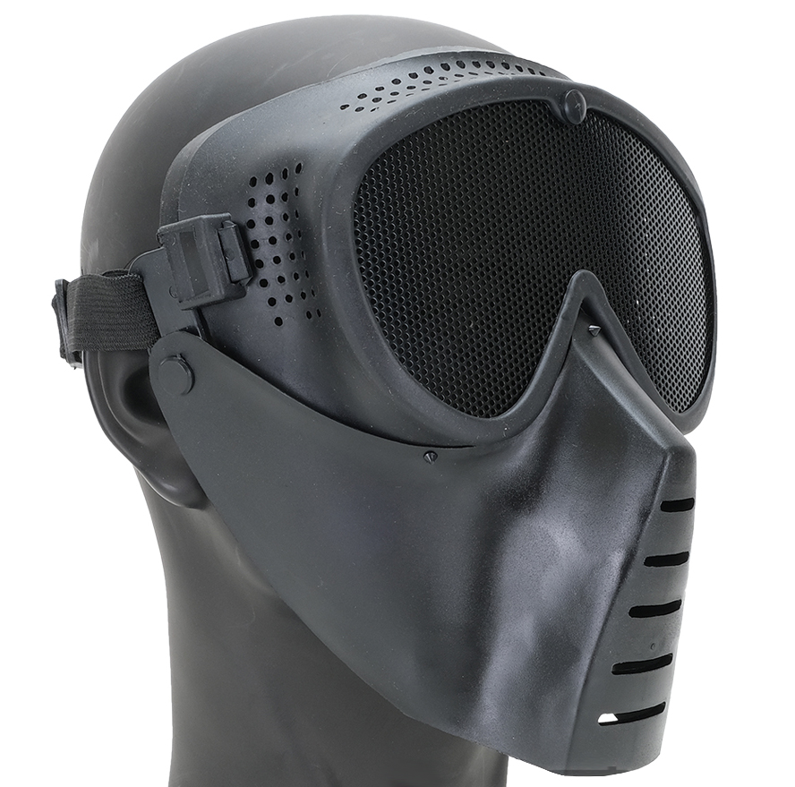 SRC FULL FACE FLY AIRSOFT MASK V2 BLACK WITH ROUND HOLES - Trimex ...