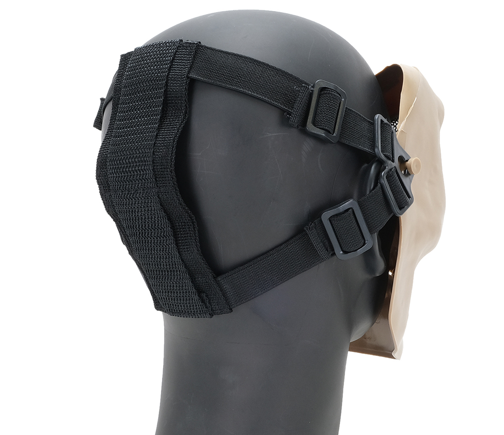 SRC FULL FACE SKULL AIRSOFT MASK V2 TAN WITH ROUND HOLES - Trimex ...