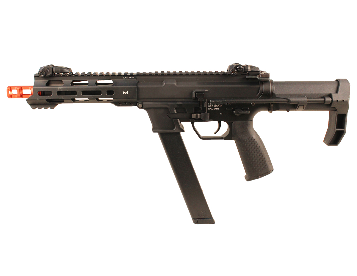 KWA AEG QRF MOD2 AEG Airsoft Electric Rifle In Black - Trimex Wholesale UK