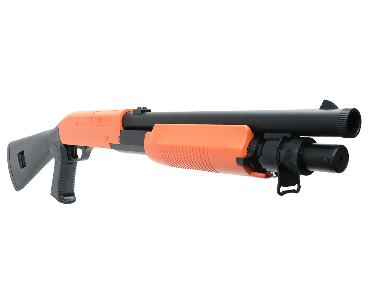 Double Eagle M56A Spring Powered Airsoft Soft Shotgun Two Tone Orange ...