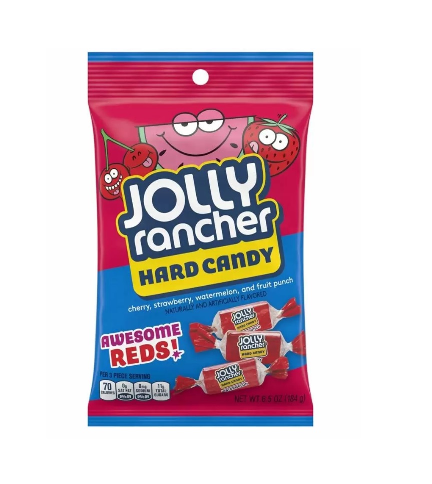 Jolly Rancher Awesome Reds Candy Share Bag 6.5oz (184g) Pack of 12 ...