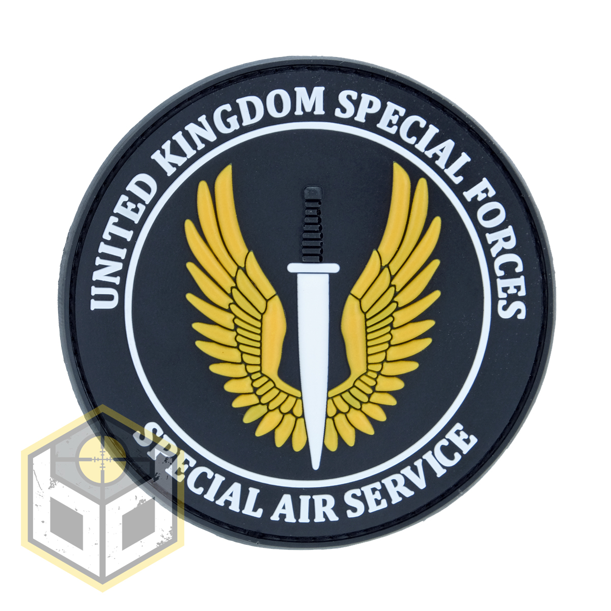 SPECIAL AIR SERVICE UK BRITISH SAS PVC MILITARY PATCH UKSFAIR-YELLOW ...