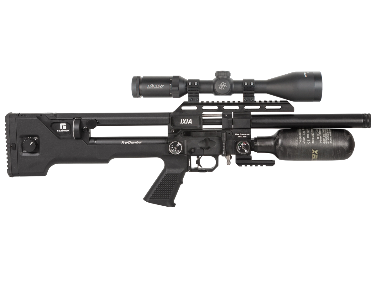 REXIMEX IXIA COMPACT BLACK PCP AIR RIFLE CARBON TANK .177 - Trimex ...