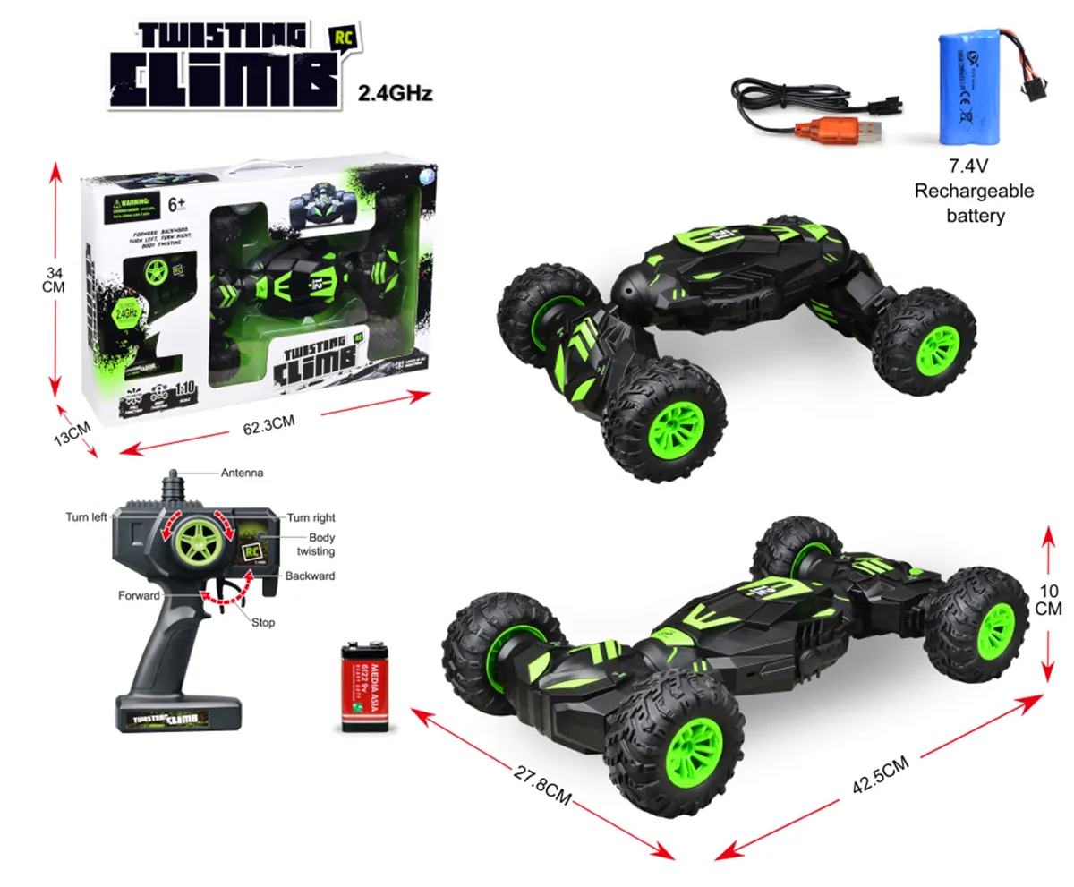 YDF9006R 1:10 FULL FUNCTION STUNT HIGH SPEED TWIST CAR 2.4Ghz - Trimex ...