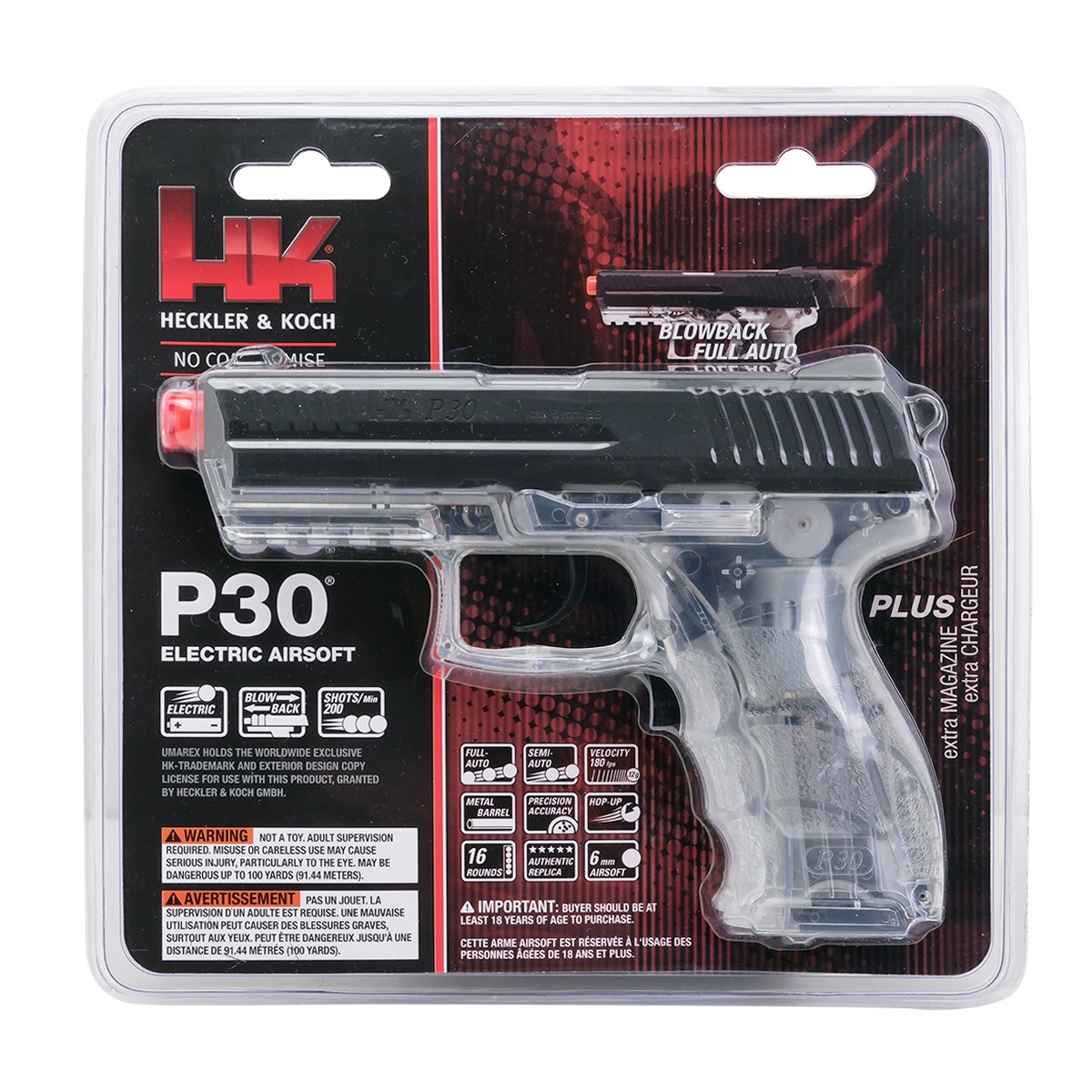 UMAREX H&K P30 AEG BLOWBACK AIRSOFT PISTOL - Trimex Wholesale UK