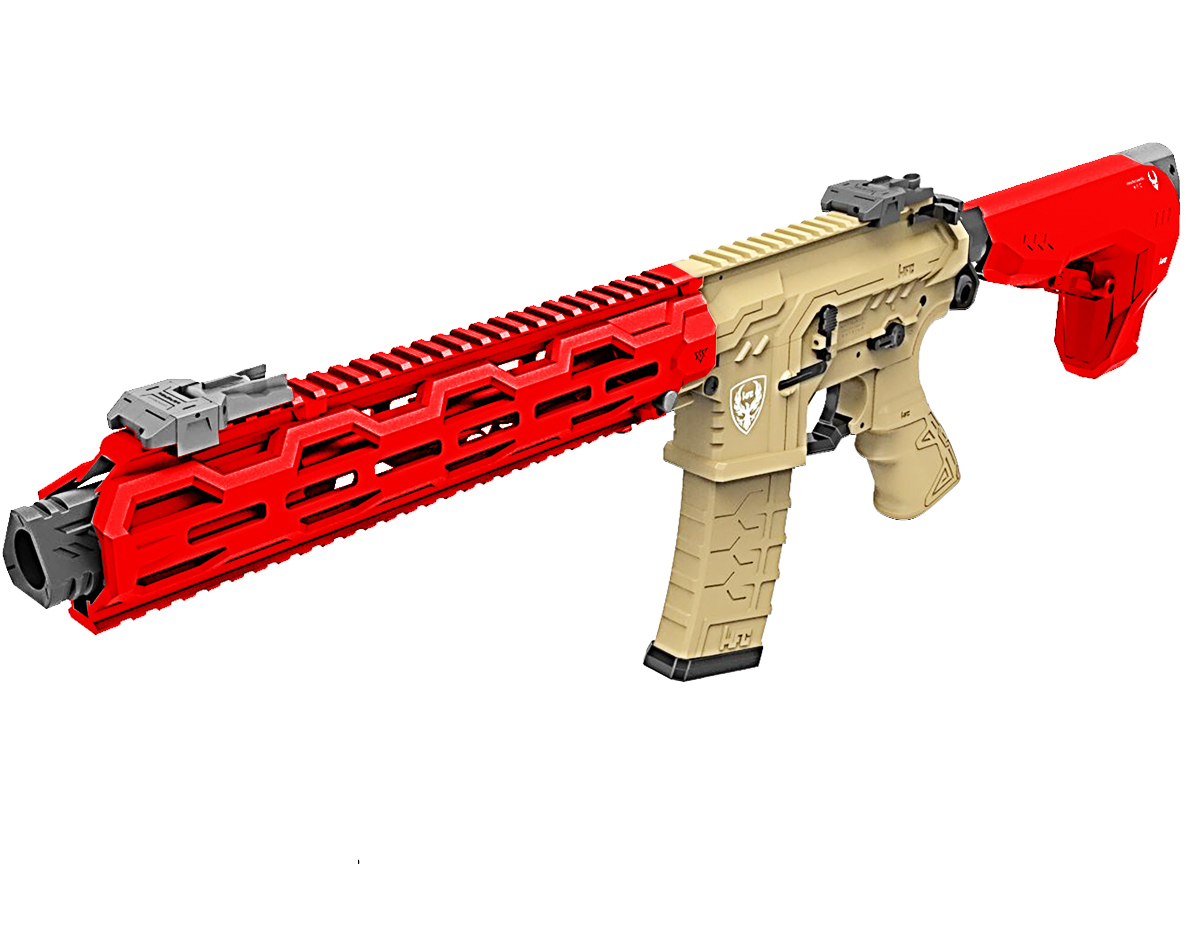 HB202 HFC Tactical AEG Airsoft Rifle Tan Red - Trimex Wholesale UK
