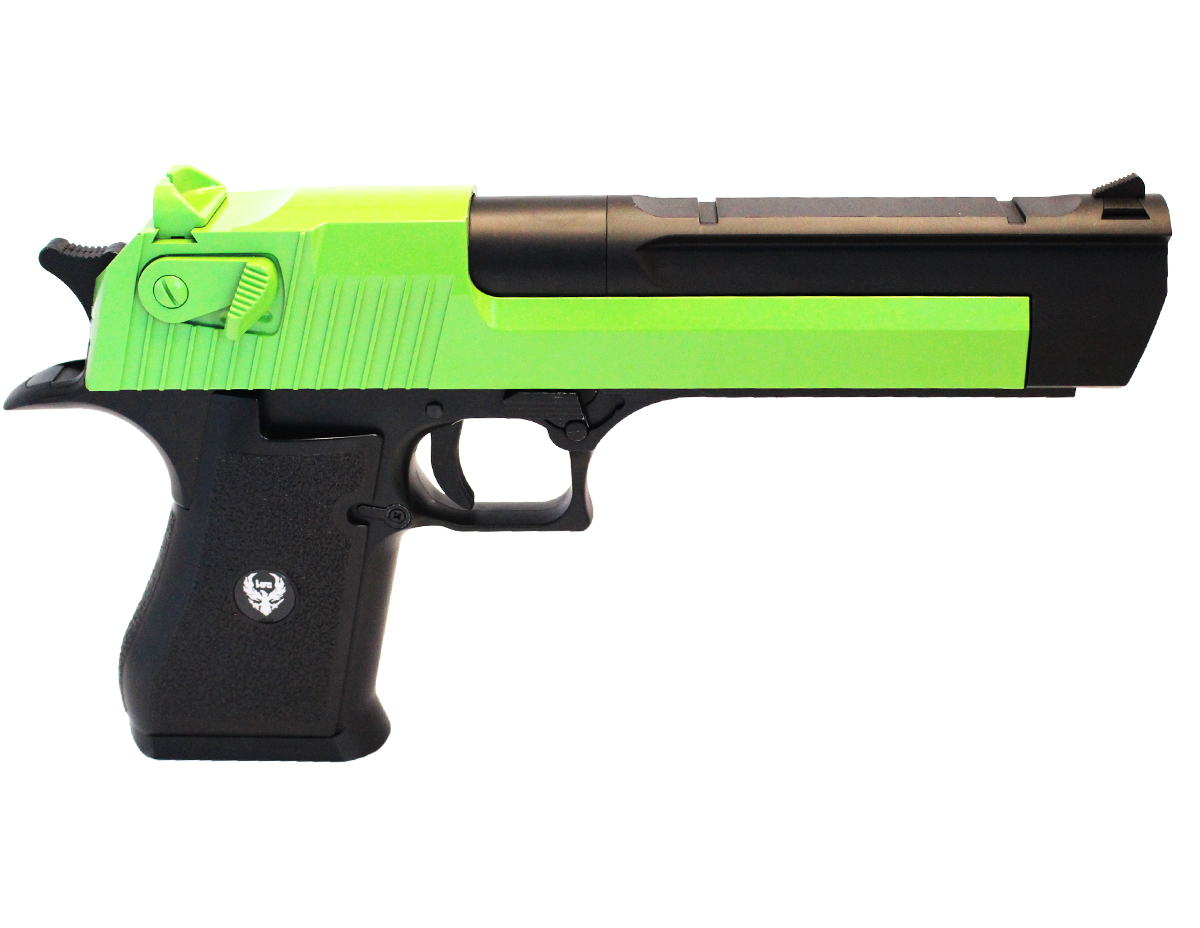 HG195 Desert Eagle Gas Pistol - GREEN TWO TONE - Trimex Wholesale UK
