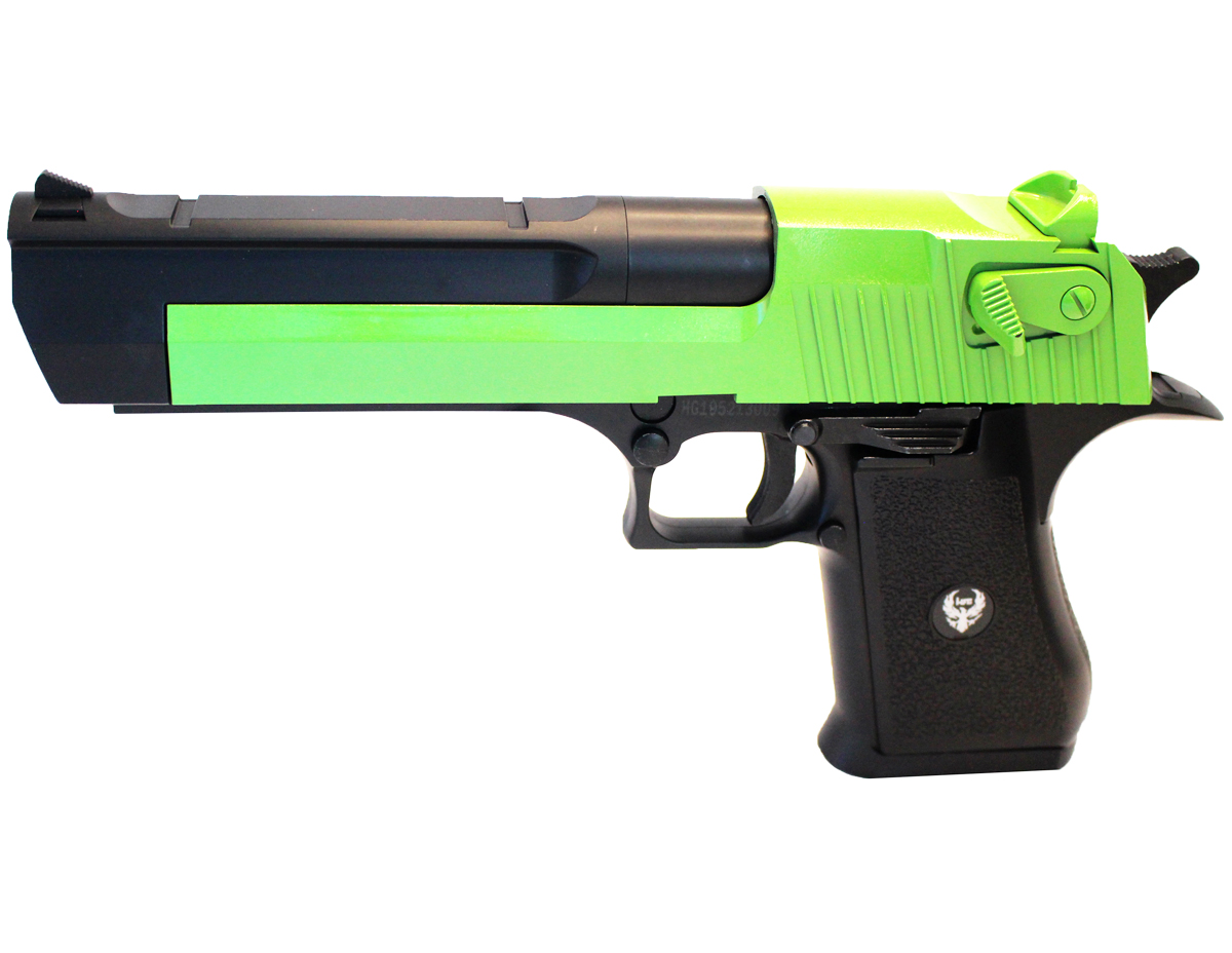 HG195 Desert Eagle Gas Pistol - GREEN TWO TONE - Trimex Wholesale UK