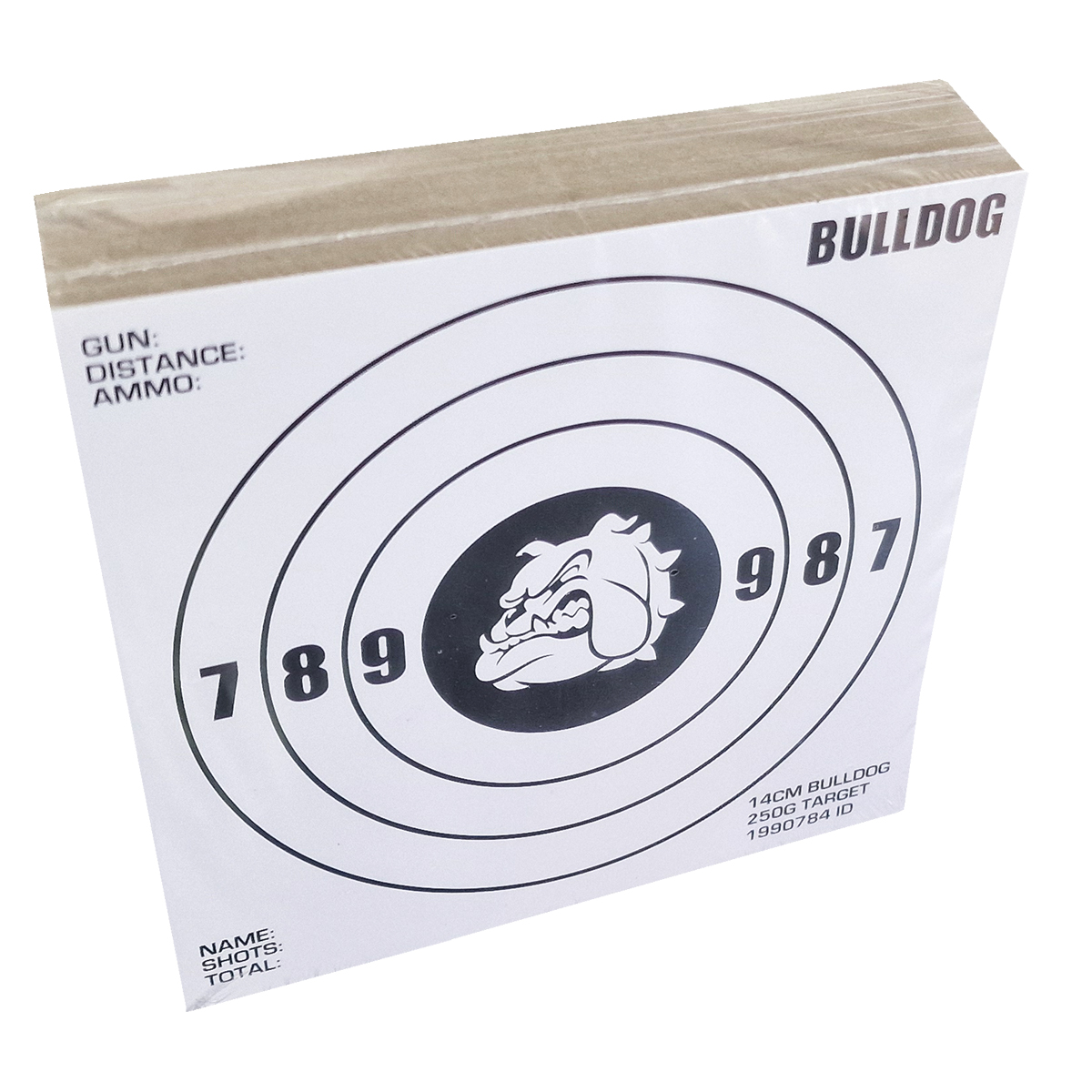 1990784 BULLDOG PACK OF 100 Card Targets 14cm Square White - Trimex ...