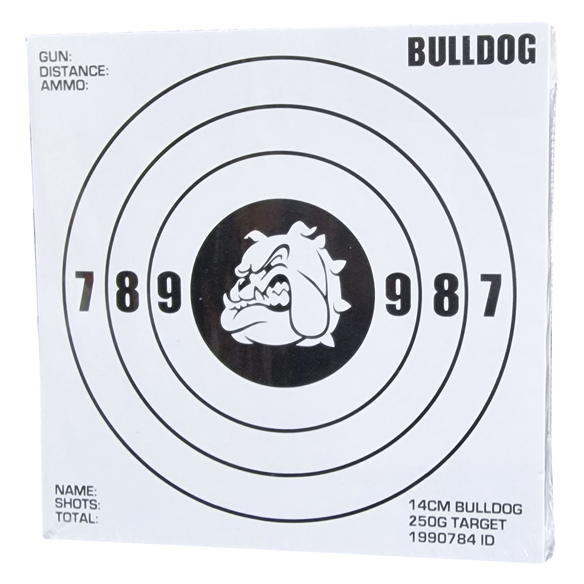 1990784 BULLDOG PACK OF 100 Card Targets 14cm Square White - Trimex ...
