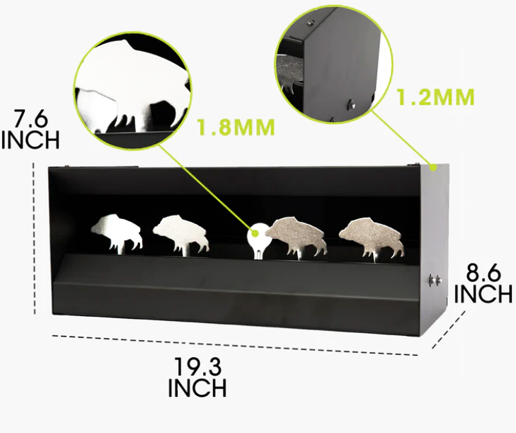 87755 Trimex Arms Self-Resetting Magnetic Knockdown Bison Target ...