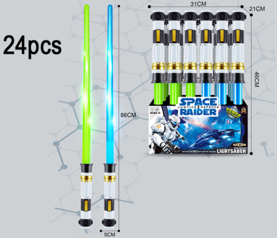 NJ888-3E PACK OF 24 FLASHING STICK WITH SOUND - Trimex Wholesale UK