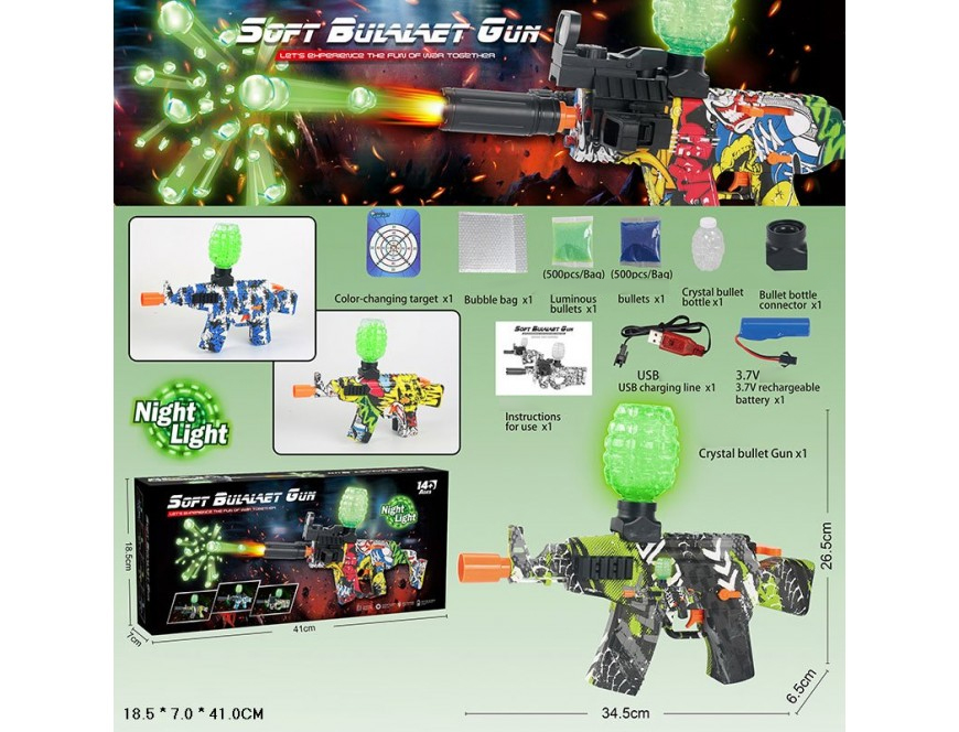 555P-1Y Fully Automatic Glow Gel Blaster - Trimex Wholesale UK