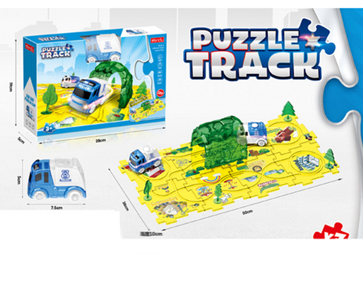 5557 Battery Opeated Puzzle Track Car Set - Trimex Wholesale UK