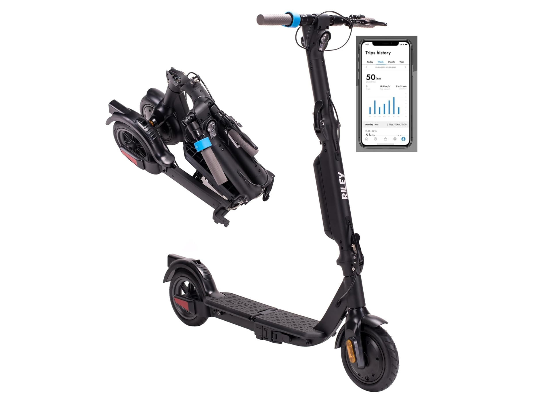 Riley Scooters RS3 Folding Electric Scooter - Trimex Wholesale UK