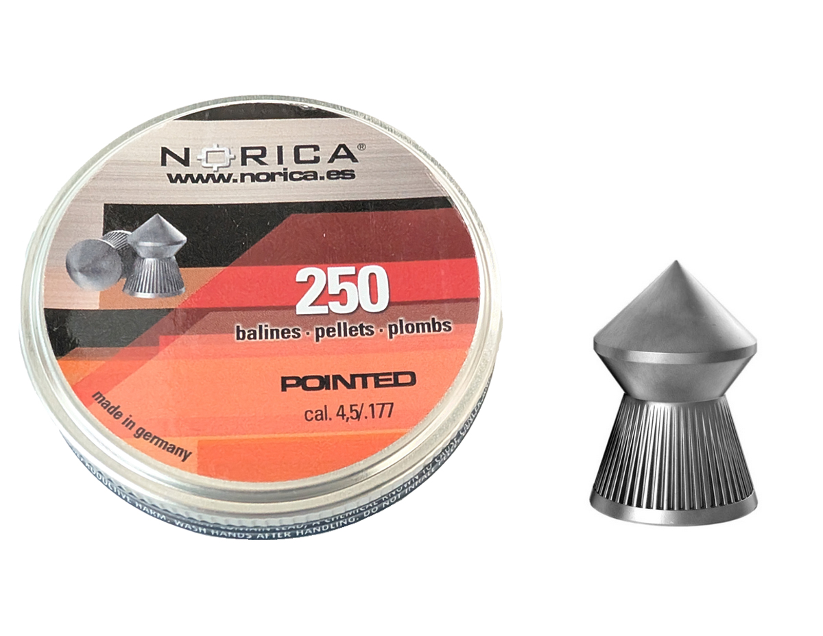 Norica Pointed .177 Pellet 250 Tin - Trimex Wholesale UK