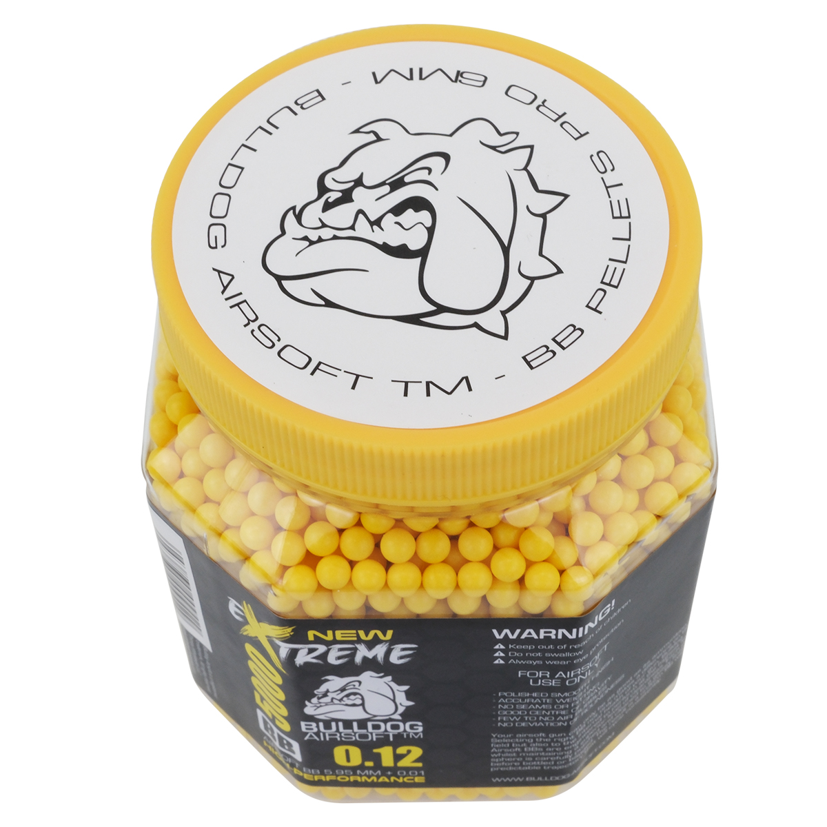 Extreme Bulldog 0.12g Yellow 5000 Tub Airsoft BB Pellets - Trimex ...