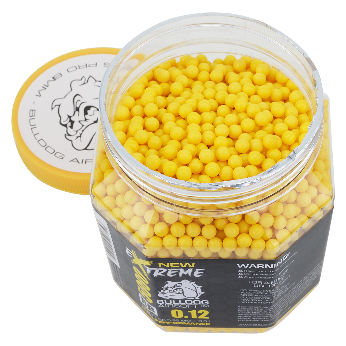 Extreme Bulldog 0.12g Yellow 5000 Tub Airsoft BB Pellets - Trimex ...