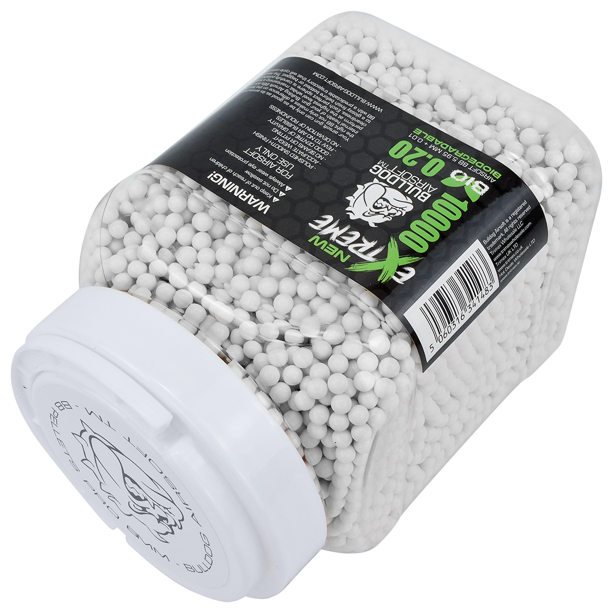 Extreme Bulldog 0.20g Bio 10000 Tub Airsoft BB Pellets - Trimex ...