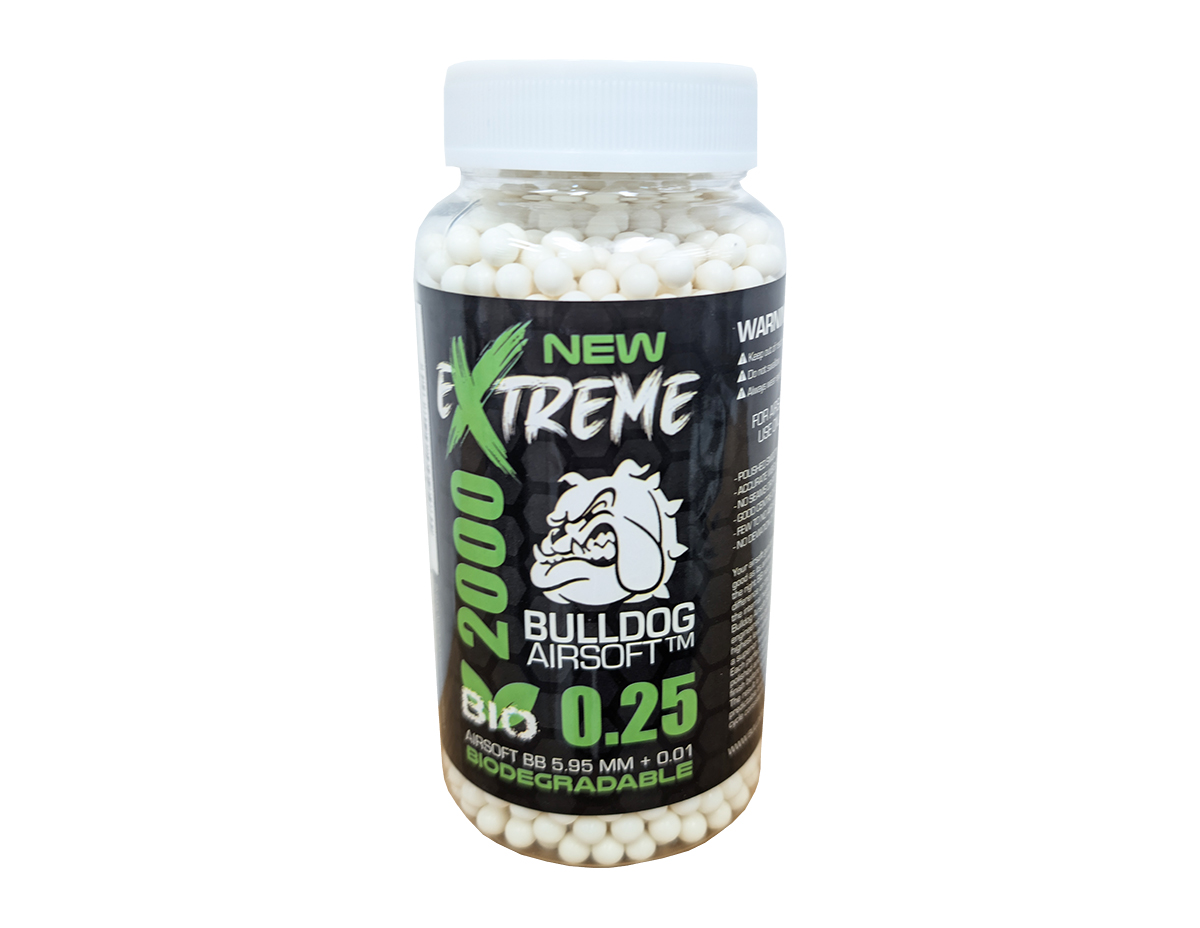 Extreme Bulldog 0.25g Bio 2000 Bottle Airsoft BB Pellets - Trimex ...