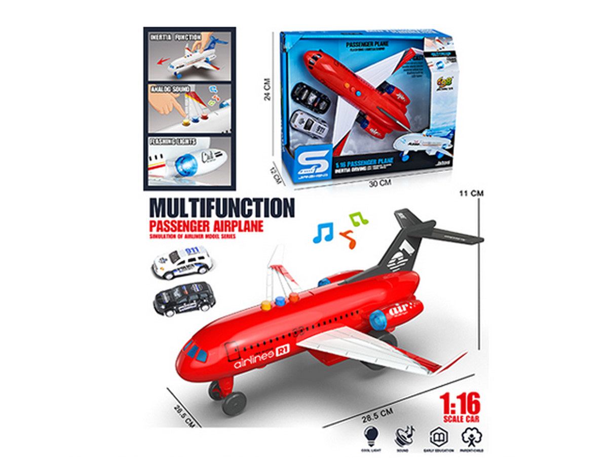 JS161B Friction Plane With Light And Music - Trimex Wholesale UK