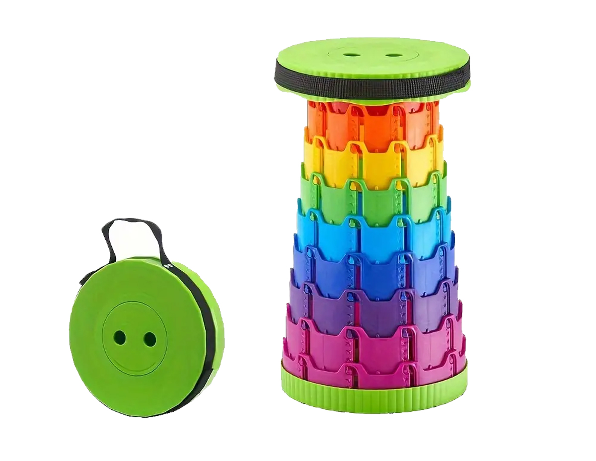 TX-349 Portable Collapsible Telescopic Stool - Rainbow - Trimex ...