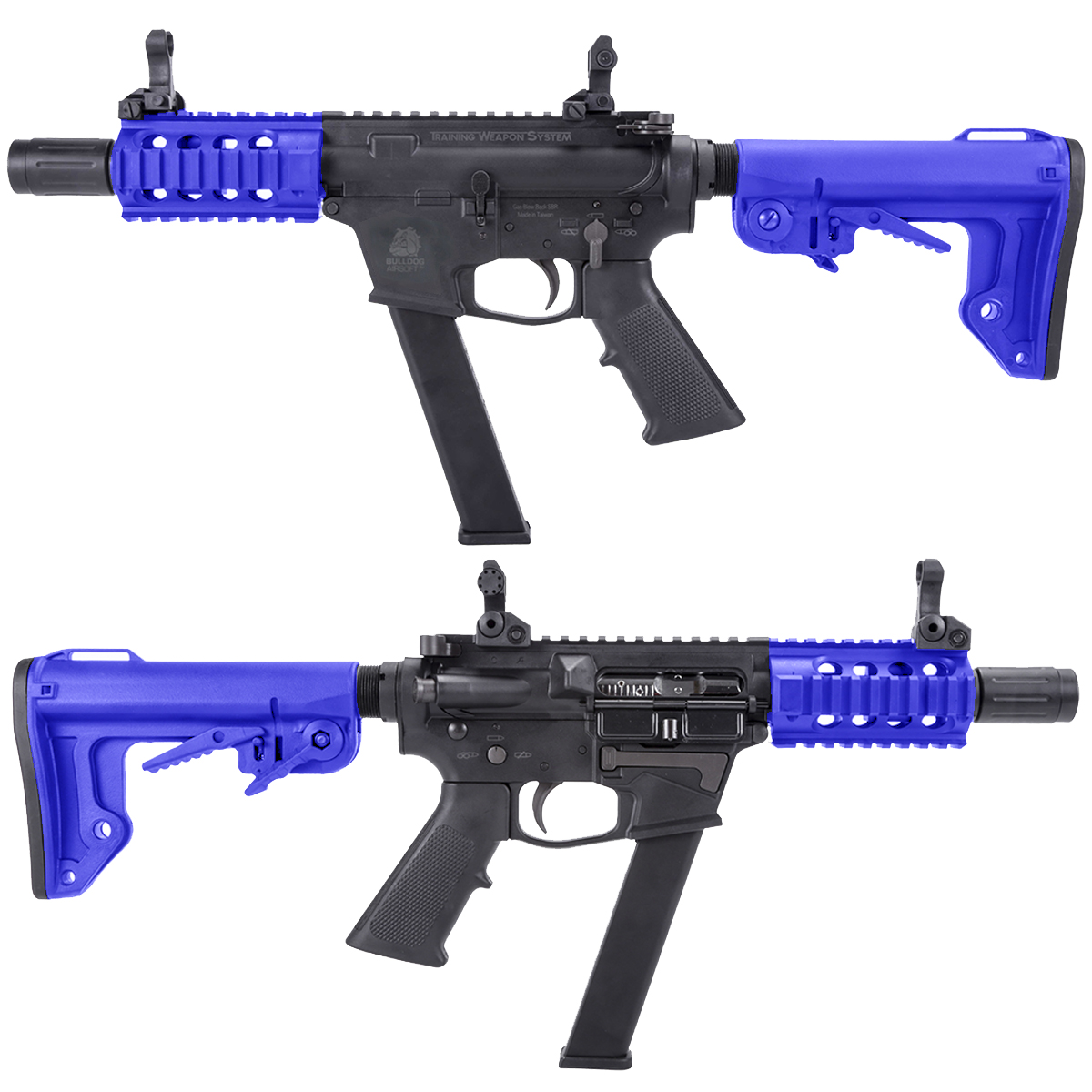 Bulldog TWS 9mm SBR GBB Lite Black Two Tone Black Blue - Trimex ...
