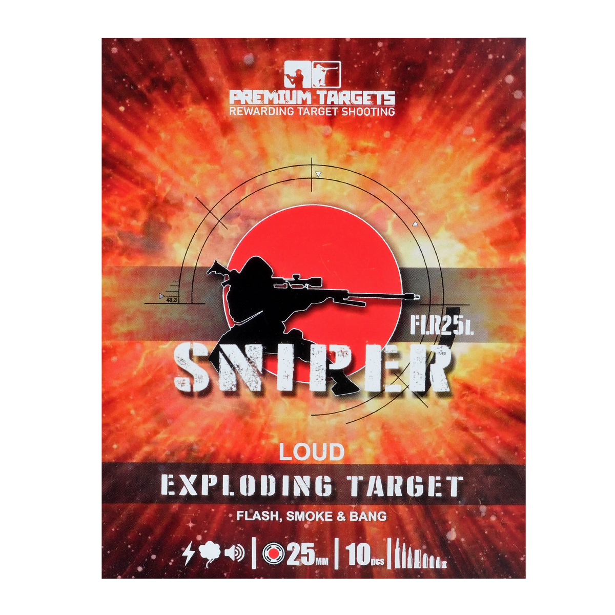 Premium Targets Sniper Flare 25L Flash And Smoke Reactive Targets ...