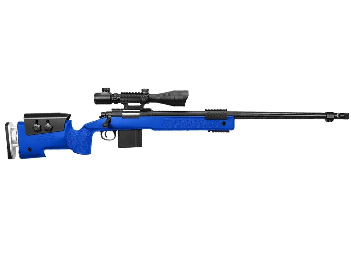 Well MB4417 Airsoft Sniper Rifle Two Tone Blue - Trimex Wholesale UK