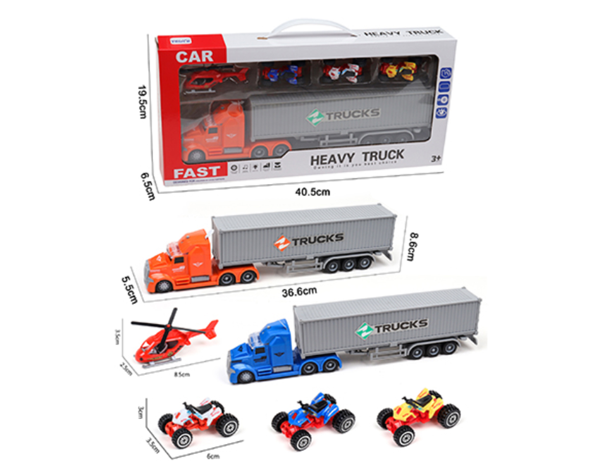 3014 Friction Container Truck Play Set - Trimex Wholesale UK