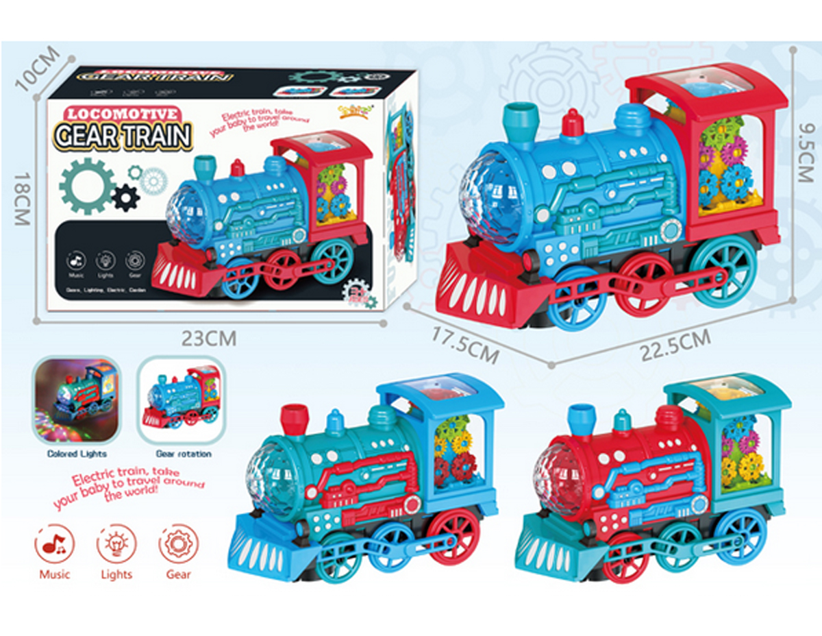 5939B Battery Operated Locomotive Gear Train – Bump & Go Toy with ...