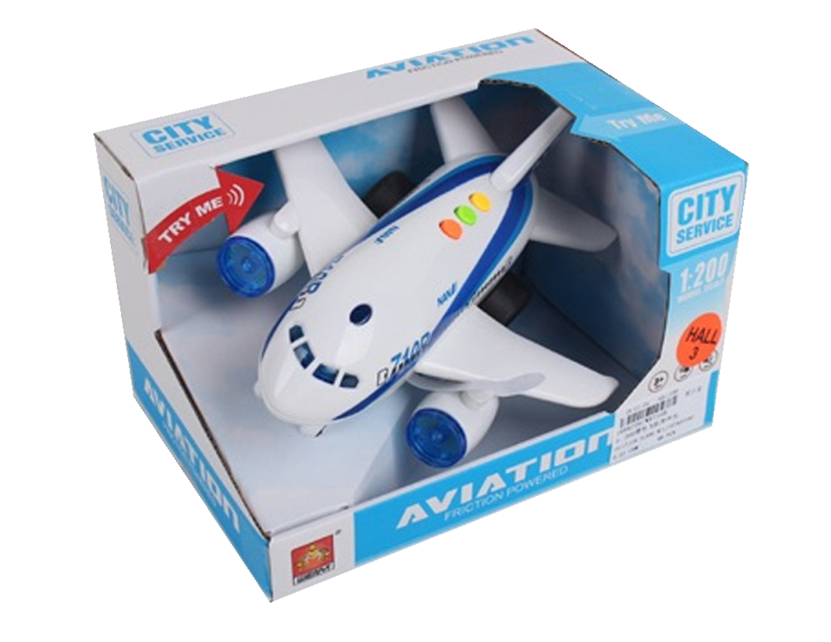 WY710B Aviation Friction Powered Toy Airplane with Light & Sound ...