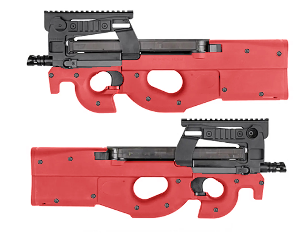 King Arms M3 Tactical P90 AEG Airsoft Electric Rifle Two Tone Red ...